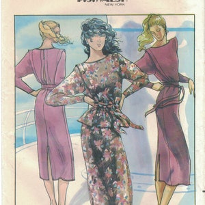 Butterick 6687 Nicole Miller for PJ Walsh Dress Pattern Uncut Size 12 ...