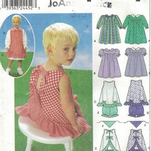Simplicity 9458 Toddler Girl Ruffled Pinafore, Dress, Panties Pattern ...