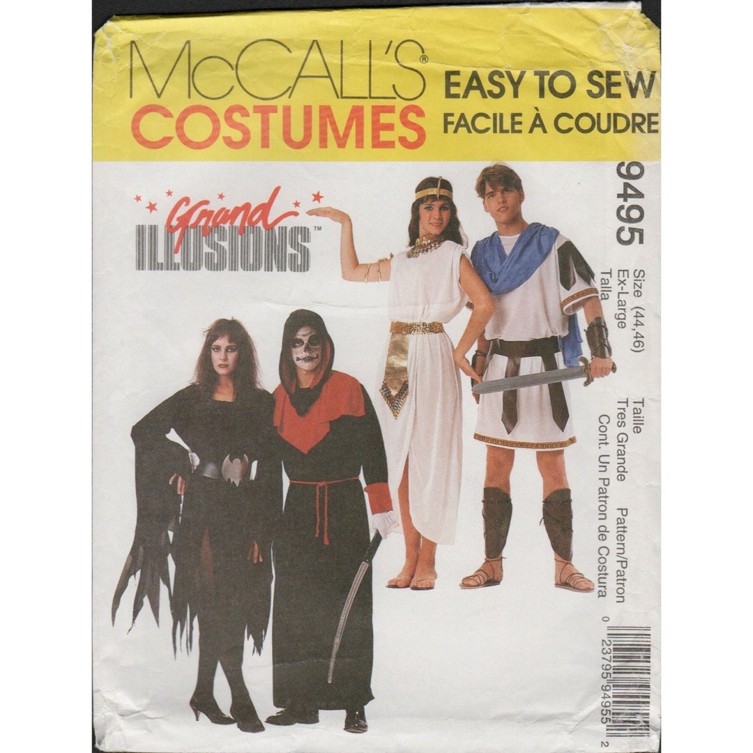 Mccall's 9495 Cleopatra, Mark Antony, Witch, Reaper Couples Costume ...