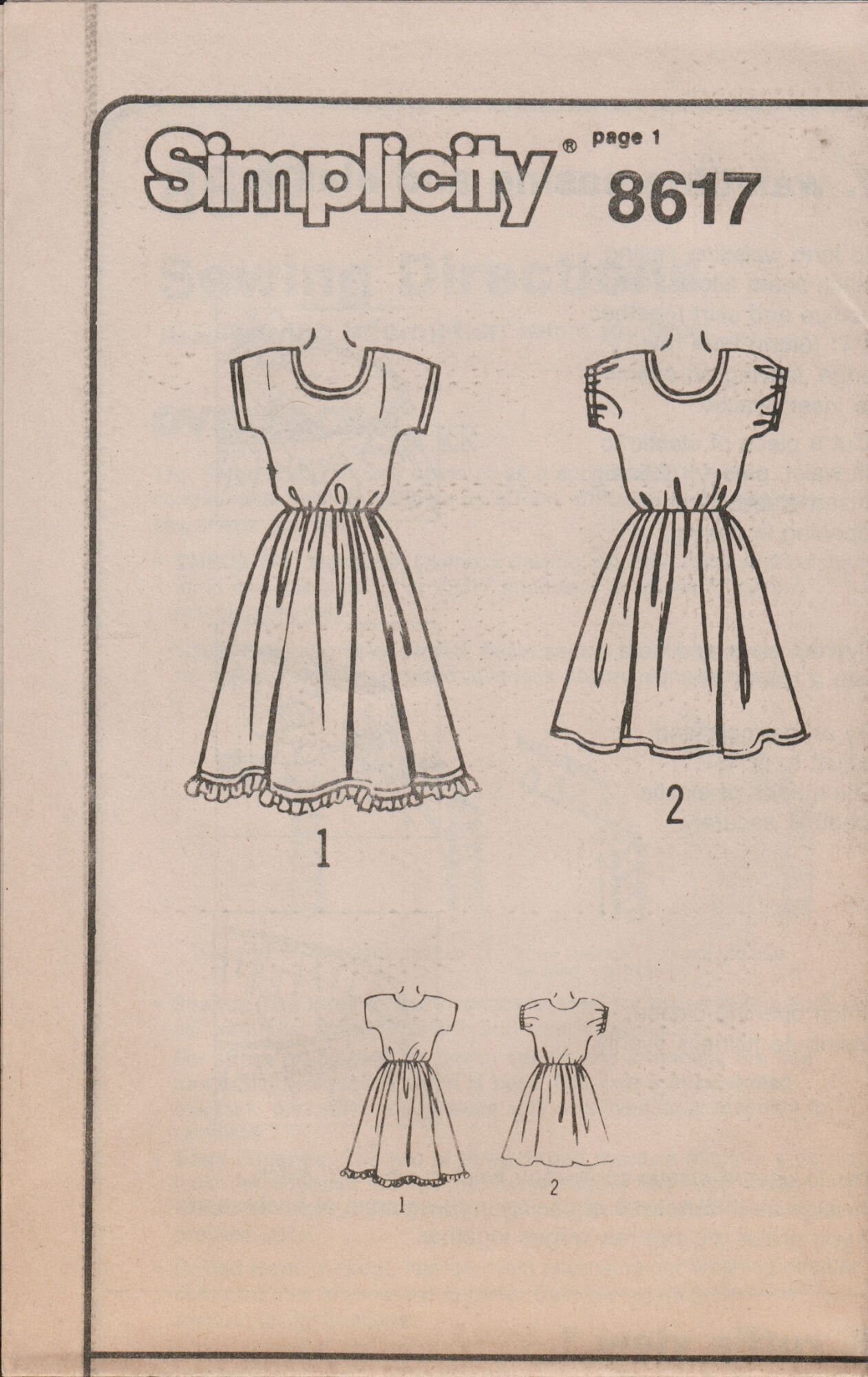 Simplicity 8617 Jiffy Cottagecore Dress Pattern Ruffle Hem Size 10 12 14 Uncut - Etsy