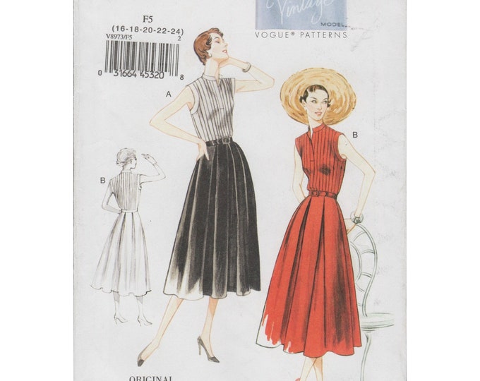 Vogue Vintage Model Pattern 8973 Reissue Fit & Flare Dress 1950 Size 16 ...