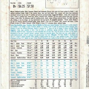 Style 1058 Summer Wardrobe Pattern Maillot Swimsuit, Cardigan Jacket ...