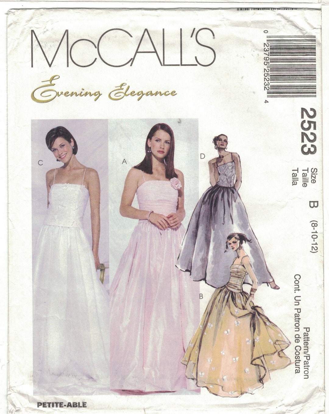 Mccall's 2523 Prom, Bridal Ruched Bodice and Bouffant Skirt Formal ...