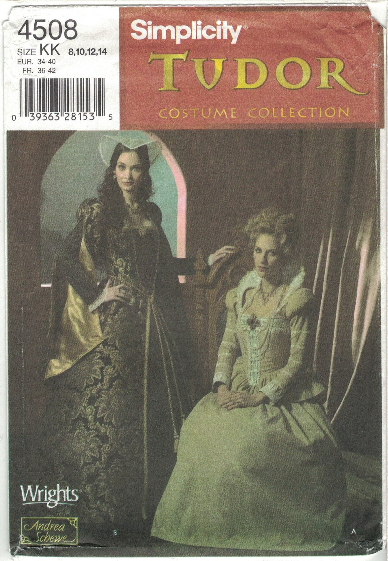 Simplicity 4508 Elizabethan Tudor Gown Costume Pattern Cosplay - Etsy