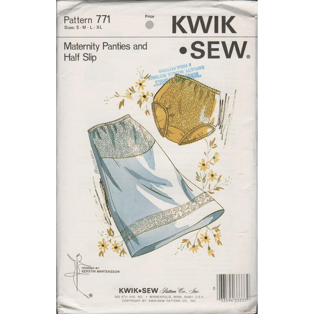 Vtg Kwik Sew 711 Maternity Underwear and Half Slip Pattern Size Small ...