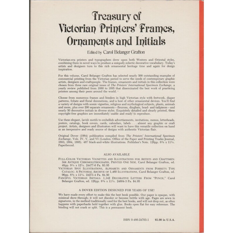 Treasury of Victorian Printers Frames Ornaments & Initials Dover ...