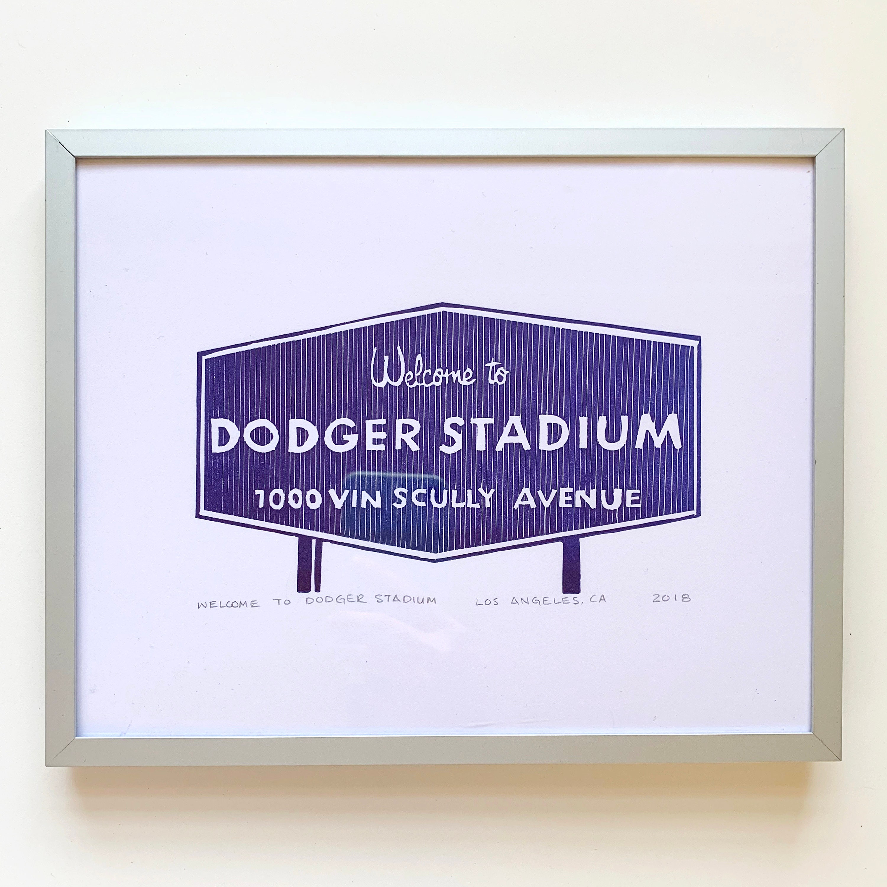 Welcome to Dodger Stadium Sign Letterpress Print, Unframed - Etsy