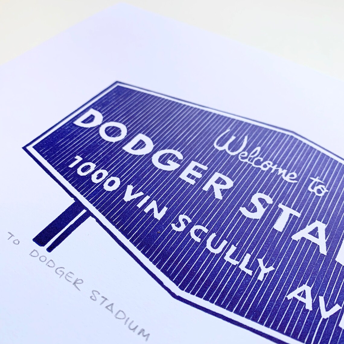 Welcome to Dodger Stadium Sign Letterpress Print, Unframed - Etsy
