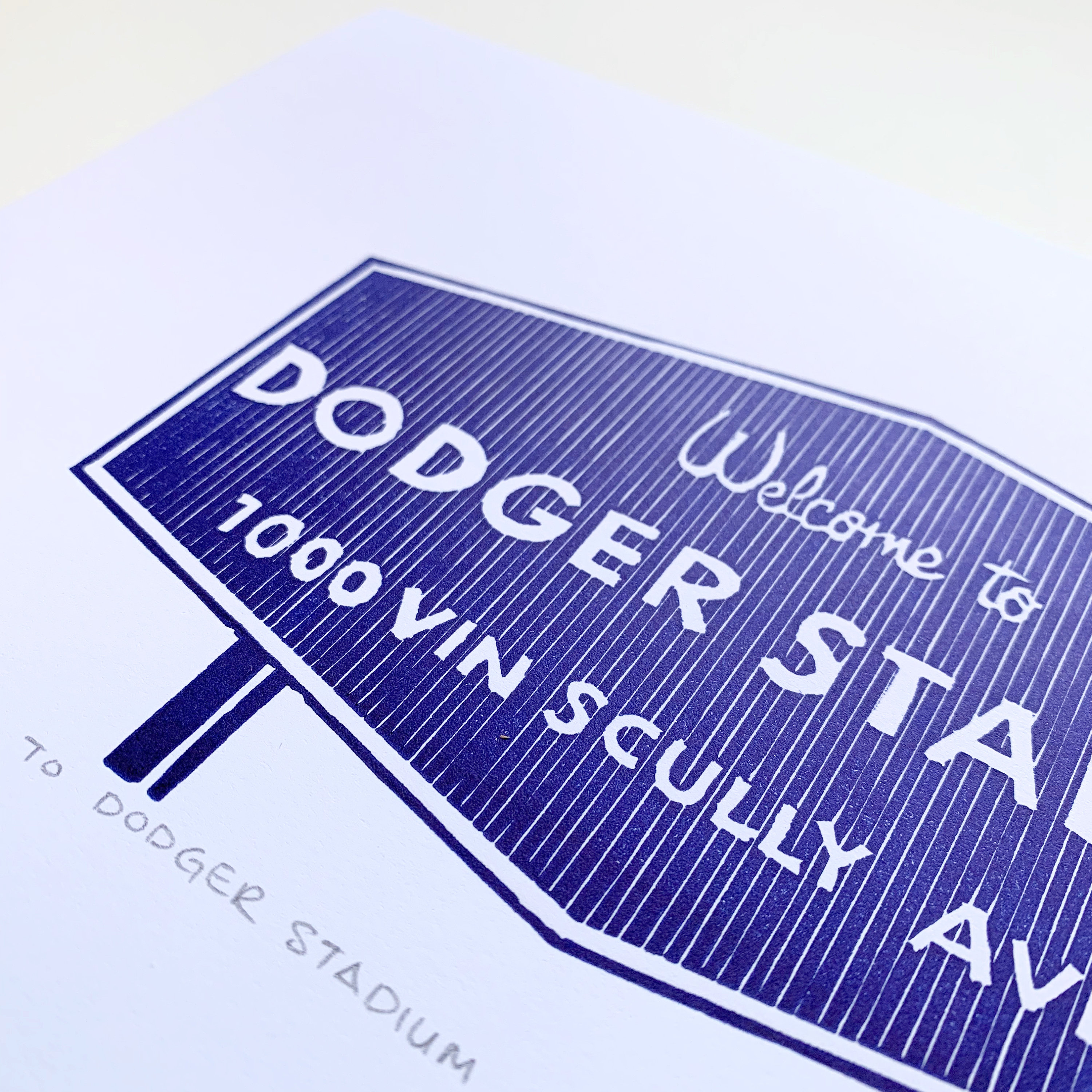 Welcome to Dodger Stadium Sign Letterpress Print, Unframed - Etsy