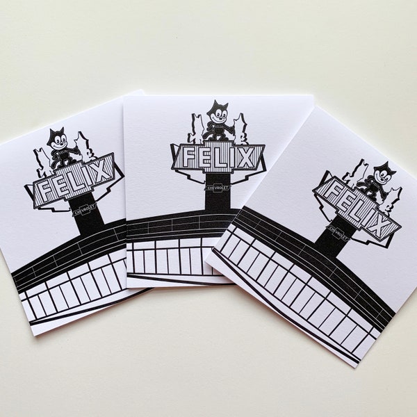 Neon Felix the Cat - Etsy