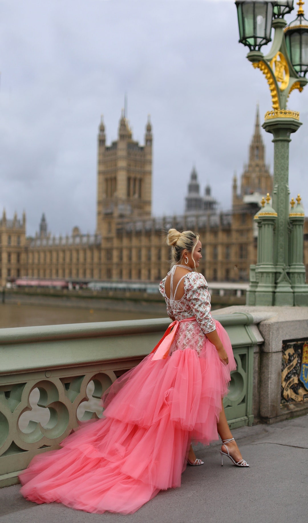 TIFFANY High Low Tulle Overskirt With Train, Bridal Statement Skirt - Etsy