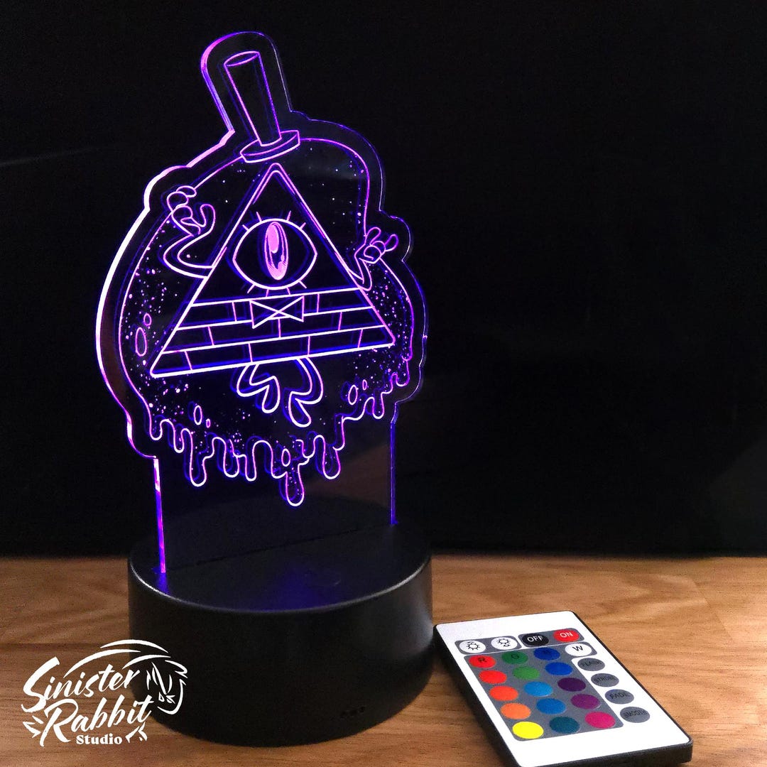 Bill Cipher LED Night Light Desk Light (gravity Falls) - Etsy