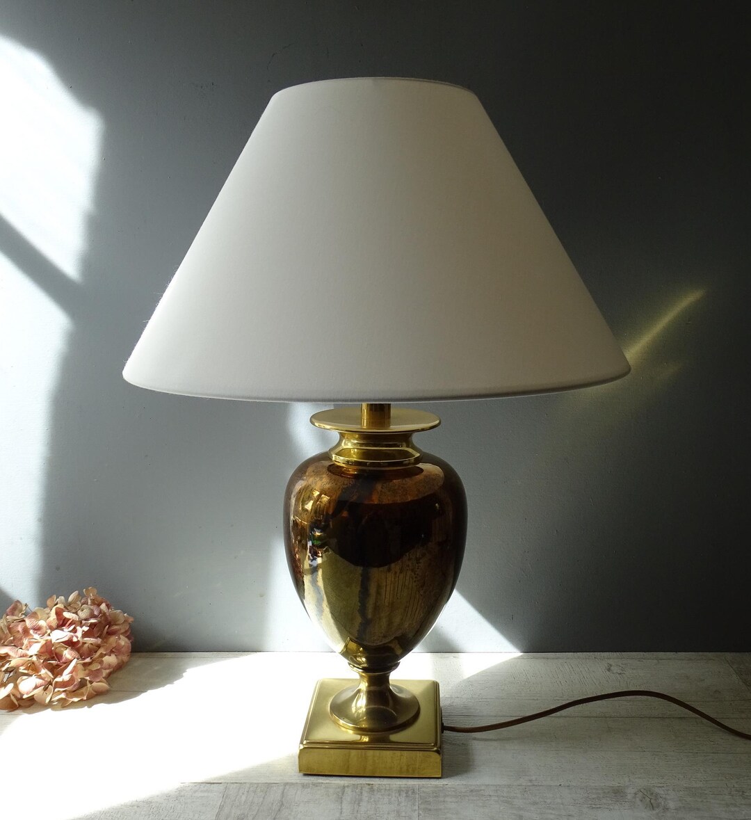 Maison Le Dauphin Lamp Base 1970s/le Dauphin French Ceramic and Brass ...