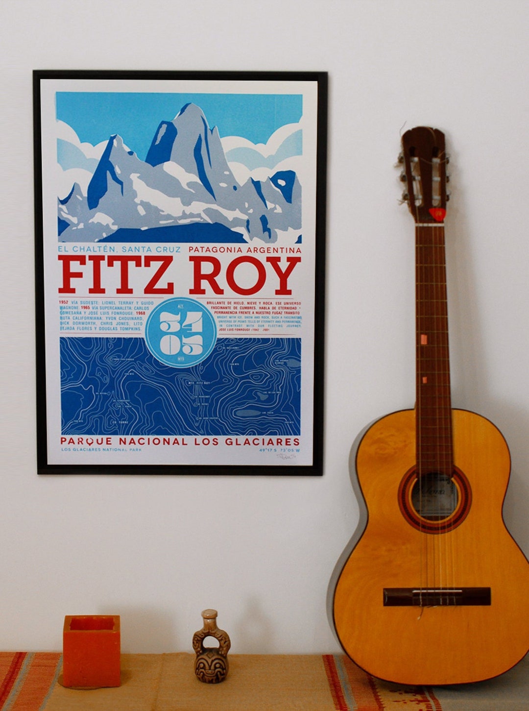 Fitz Roy Hand Printed Screen Print Poster Alternate Color - Etsy