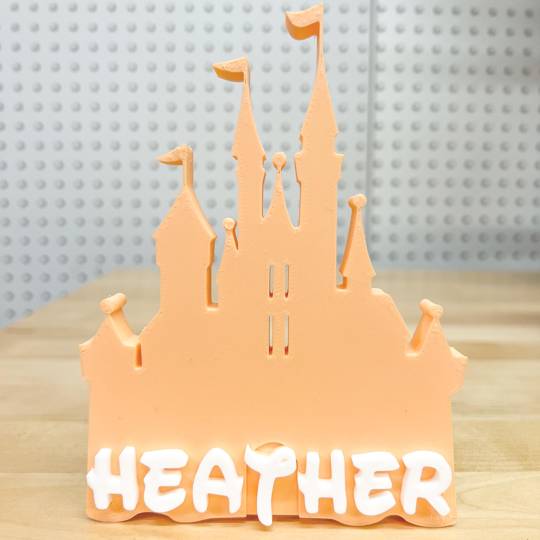 Personalized Castle Desk Name Plate, Desk Name Disney Sign, Teacher ...