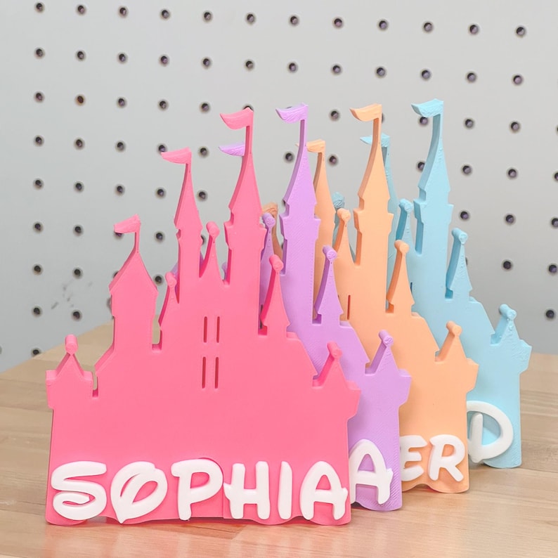 Personalized Castle Desk Name Plate, Desk Name Disney Sign, Teacher ...