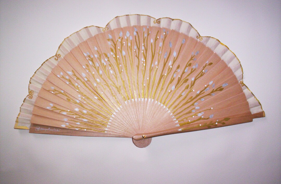 Wooden Hand Made Painted Hand Fan - Etsy