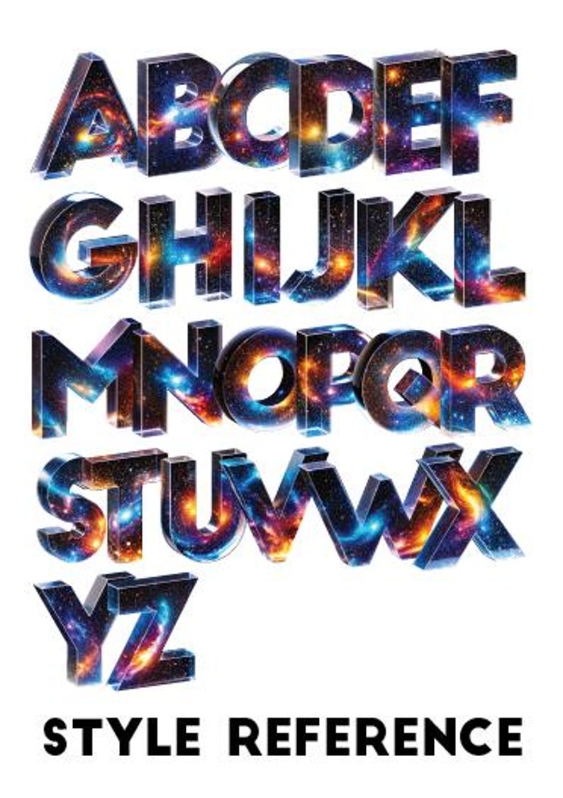 Galaxy-inspired Alphabet Png, 26 X Galaxy-themed Letters, Digital Print ...