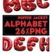 Kathmandu Puffer Jacket Inspired Alphabet Png, 26 Puffer Jacket-themed ...