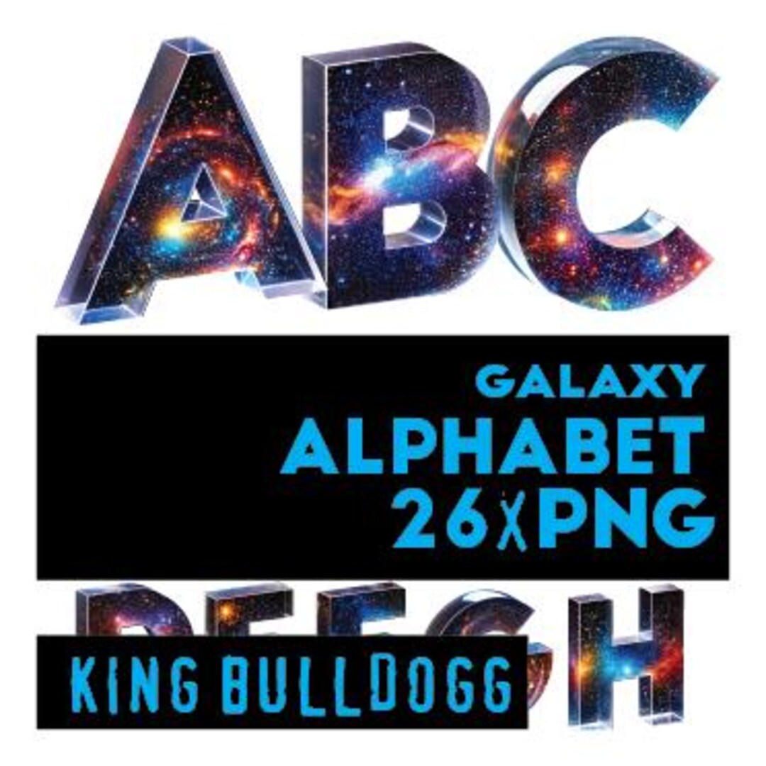 Galaxy-inspired Alphabet Png, 26 X Galaxy-themed Letters, Digital Print ...