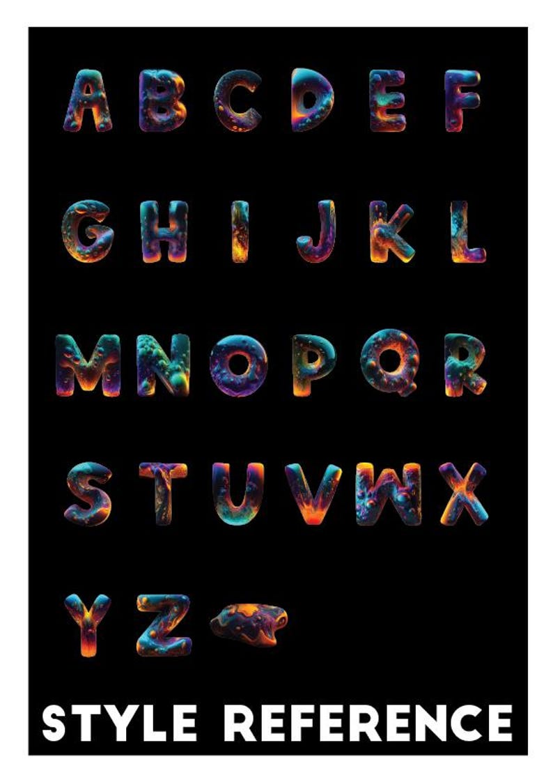 OTHERWORLDY Surreal Alphabet Png, 26 Out-of-this World Letters, Digital ...
