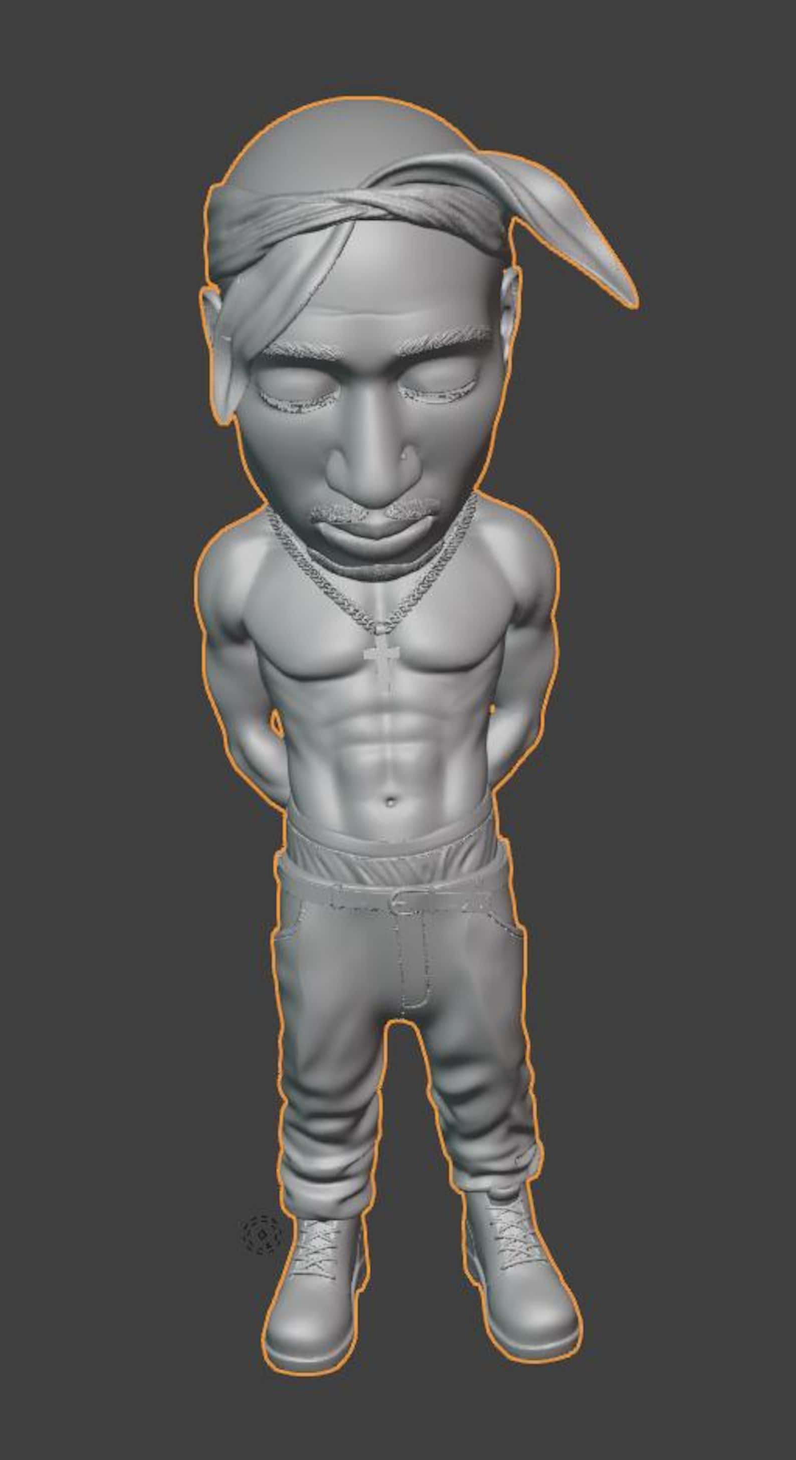 Highly Detailed Tupac Shakur 3D Model for 3D Printing – Iconic Rap ...