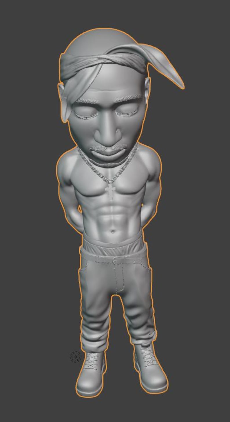 Highly Detailed Tupac Shakur 3D Model for 3D Printing – Iconic Rap ...