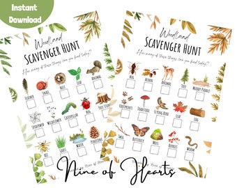 Woodland Treasure Hunt for Kids Outdoor Scavenger Hunt Game - Etsy