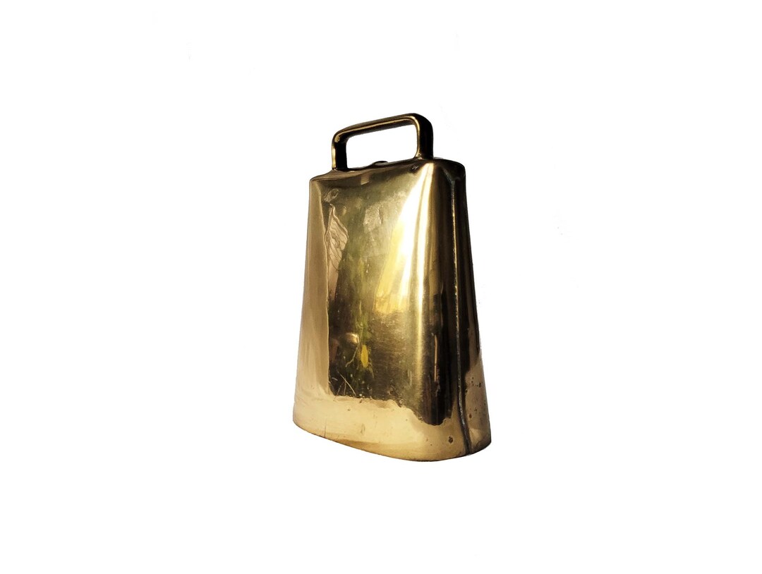 Vintage Brass Cow Bell - Etsy