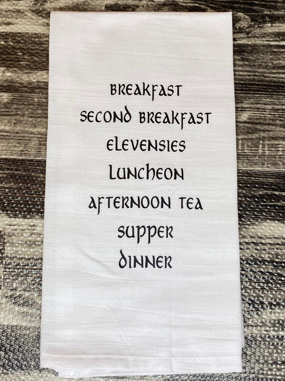 Hobbit Meals Kitchen Towel/lord of the Rings/lotr Towel - Etsy