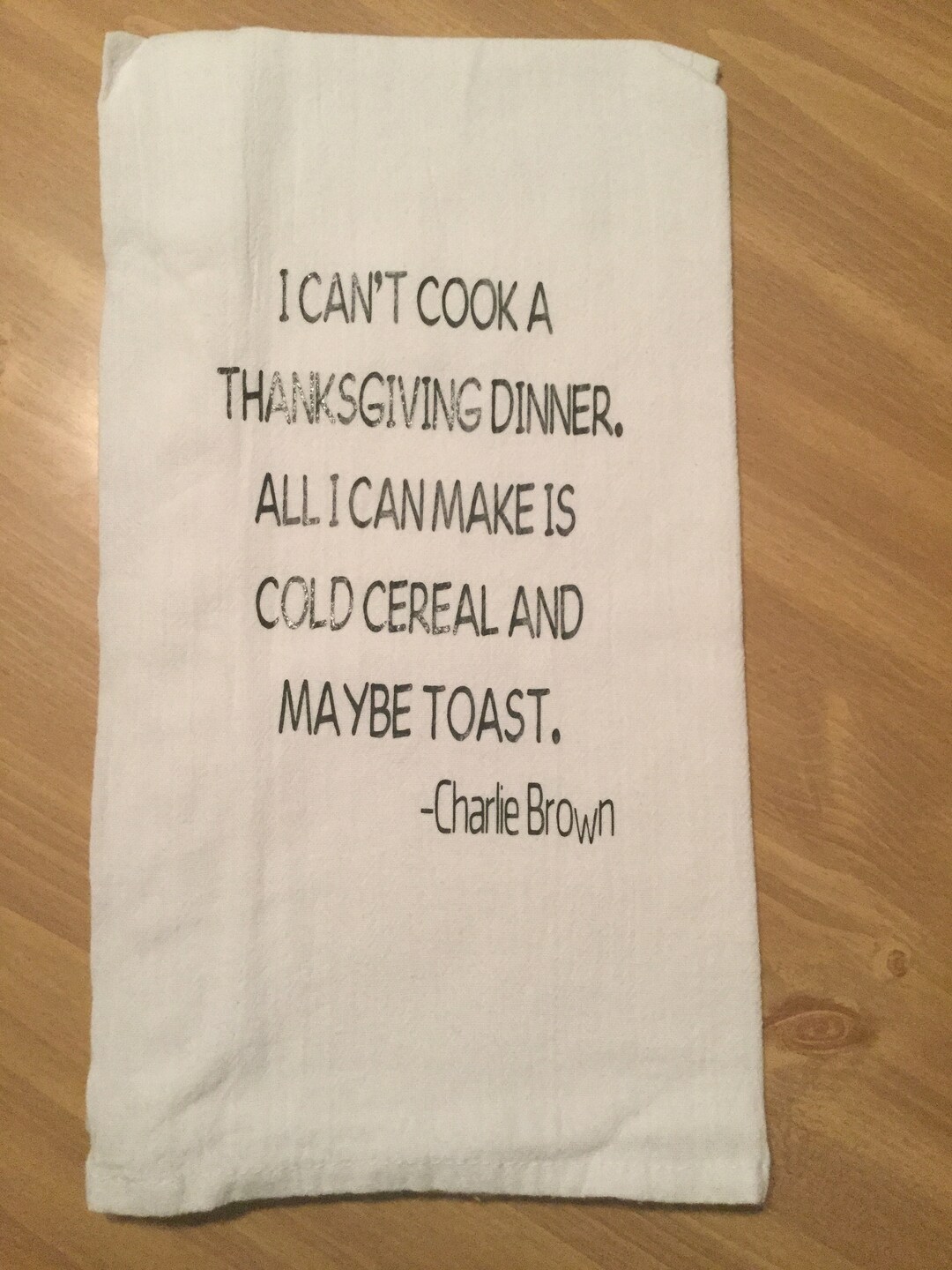 Charlie Brown Thanksgiving Quote Kitchen Towel - Etsy