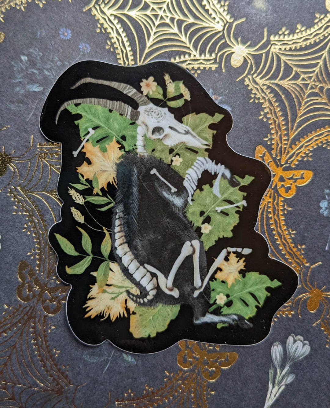 Dead Goat Sticker - Goat Skeleton - Goat Laptop Sticker - Water Bottle ...