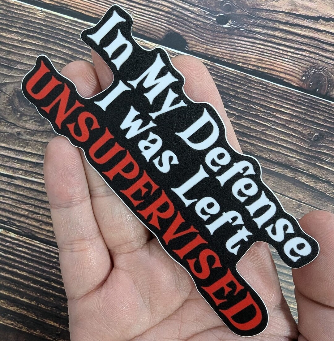 In My Defense Unsupervised Sticker - Etsy