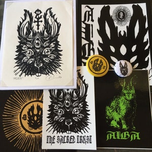 ALBA CORE PACK: the Sacred Trust Rabbit Print Hand Carved and Printed ...