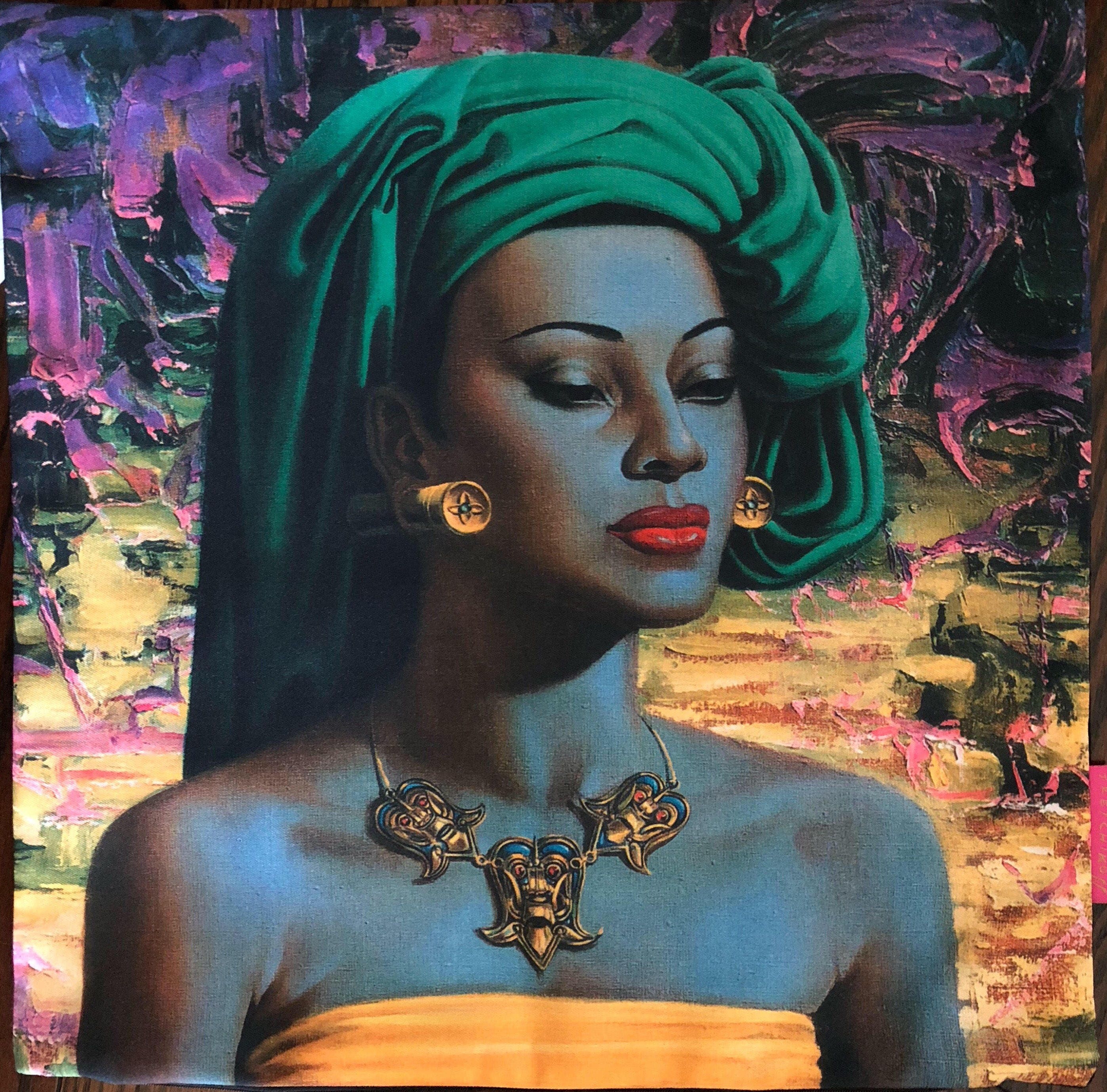 Gorgeous Vladimir Tretchikoff decorative pillow cover Balinese Girl