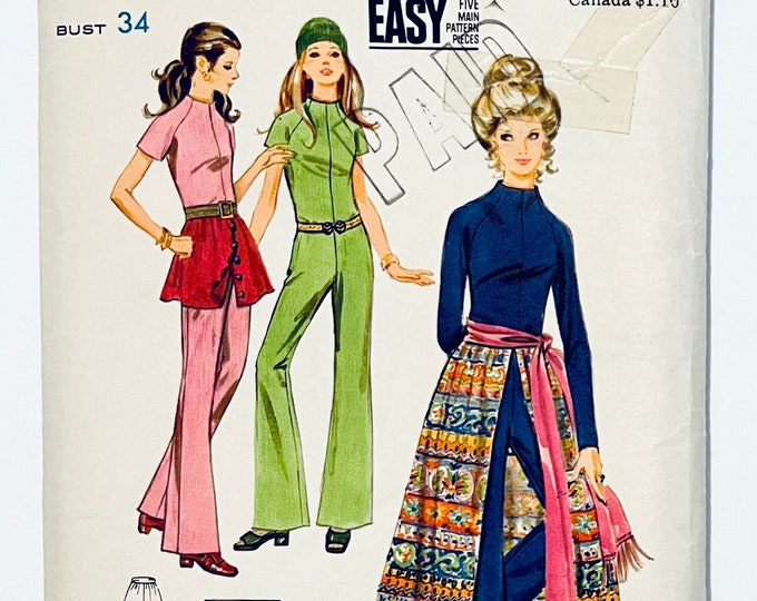 Vintage Mccalls 6930 Wide Leg Palazzo Pants Pattern Casual Evening Wear