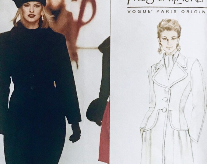 VOGUE COAT PATTERN Designer Couture Coats Vogue 1652 Yves Saint Laurent ...