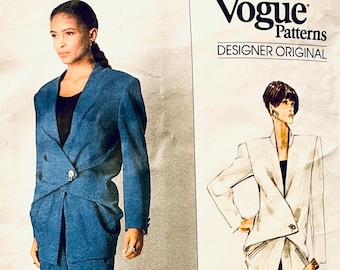 Vogue 1736 ISSEY MIYAKE PANTSUIT Pattern Jacket & Wide Leg Pants Vogue ...