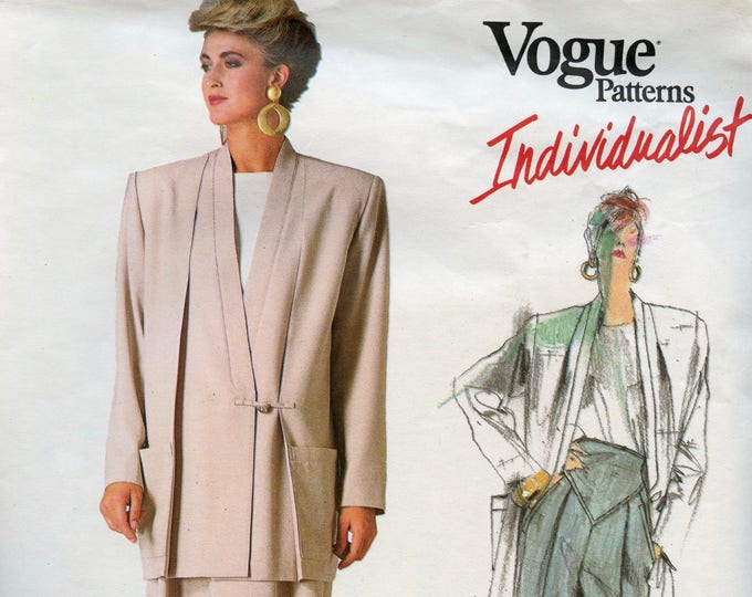 Vogue 1736 ISSEY MIYAKE PANTSUIT Pattern Jacket & Wide Leg Pants Vogue ...