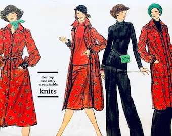 Vogue 7724 KOKO Beall Misses Loose Fit V Neck Dress Top and Skirt ...