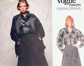 Vogue 1736 ISSEY MIYAKE PANTSUIT Pattern Jacket & Wide Leg Pants Vogue ...