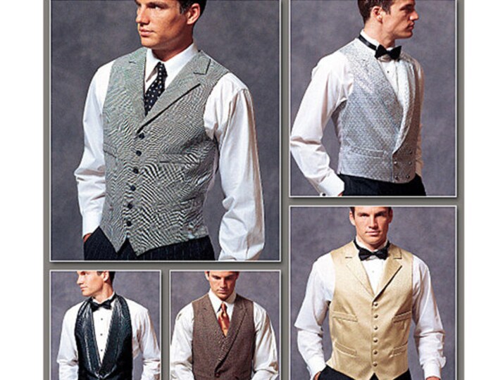 MEN'S VEST PATTERN Men's Formal Vests, Groom's Tuxedo Vest Steampunk ...