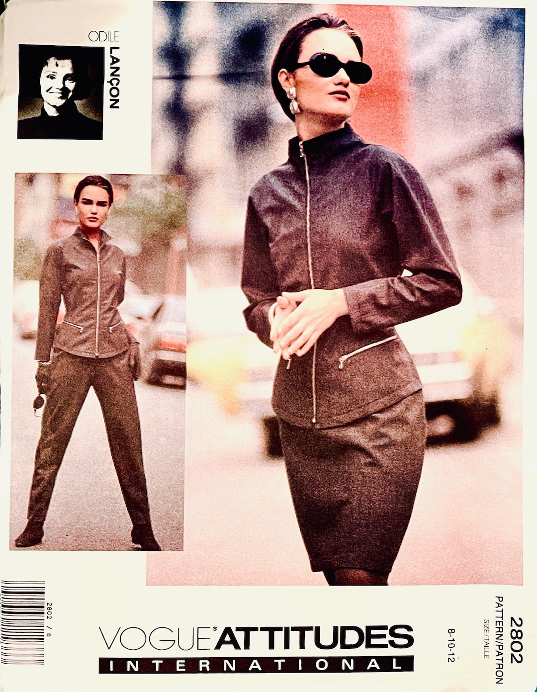 1990s Vintage VOGUE 2802 Fitted Jacket Skirt Tapered High Waist Pants ...