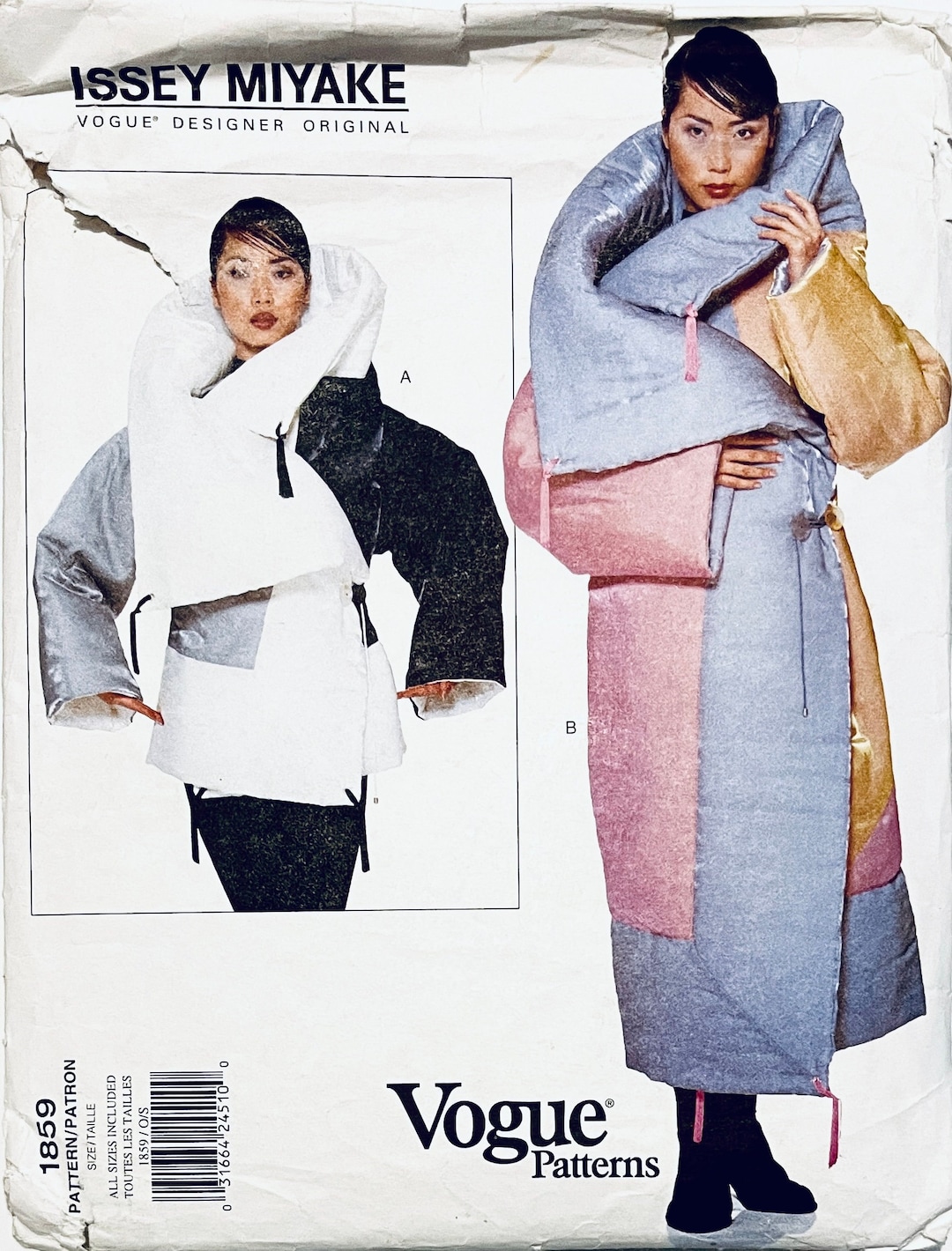 1990s ISSEY MIYAKE Coat Pattern Vintage Vogue Jacket Patterns Vogue ...