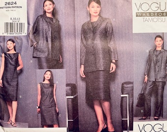 Vogue 7724 KOKO Beall Misses Loose Fit V Neck Dress Top and Skirt Pattern Very Easy Womens ...