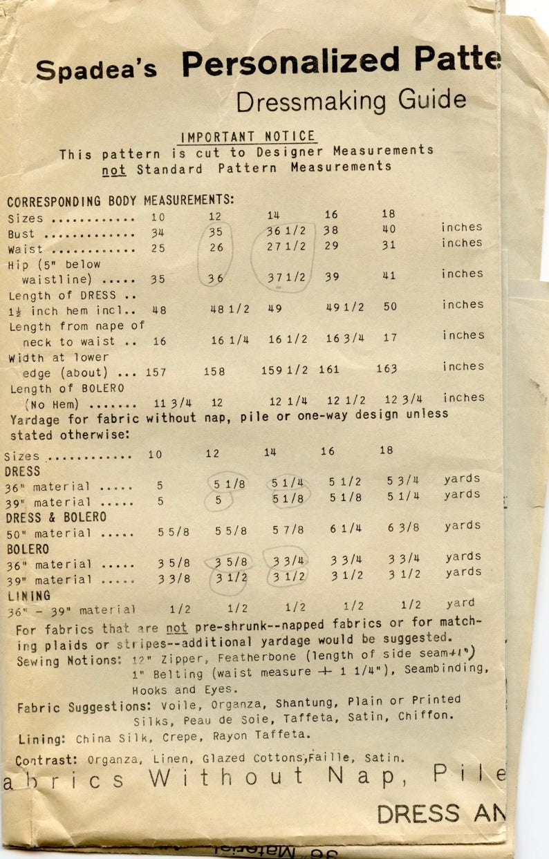 50s Spadea 2065 A2065 Cocktail DRESS & Wrap BOLERO PATTERN Fit | Etsy
