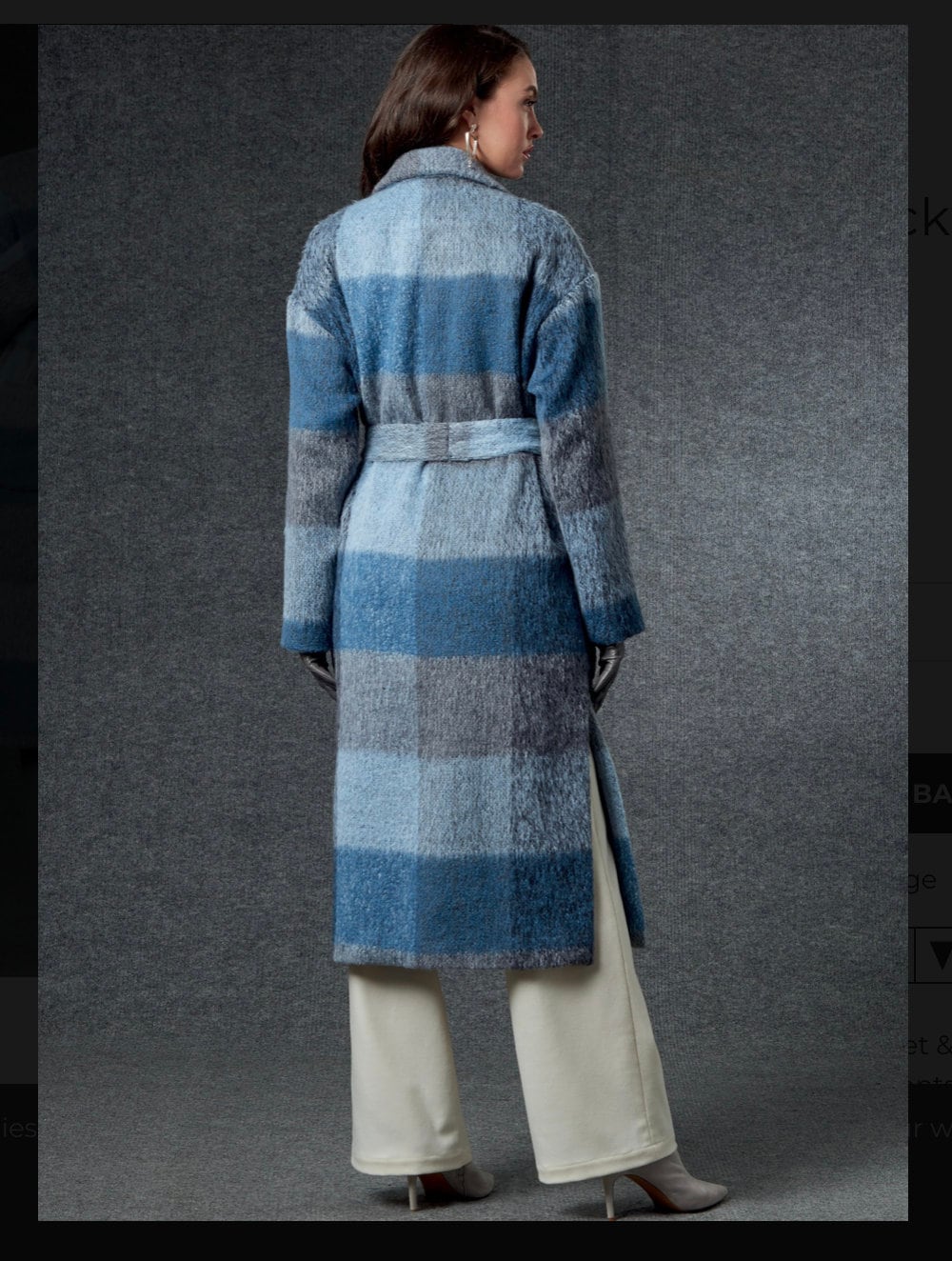 Vogue 1758 COAT JACKET VEST Pants Pattern Loose Fitting Wrap Coat ...