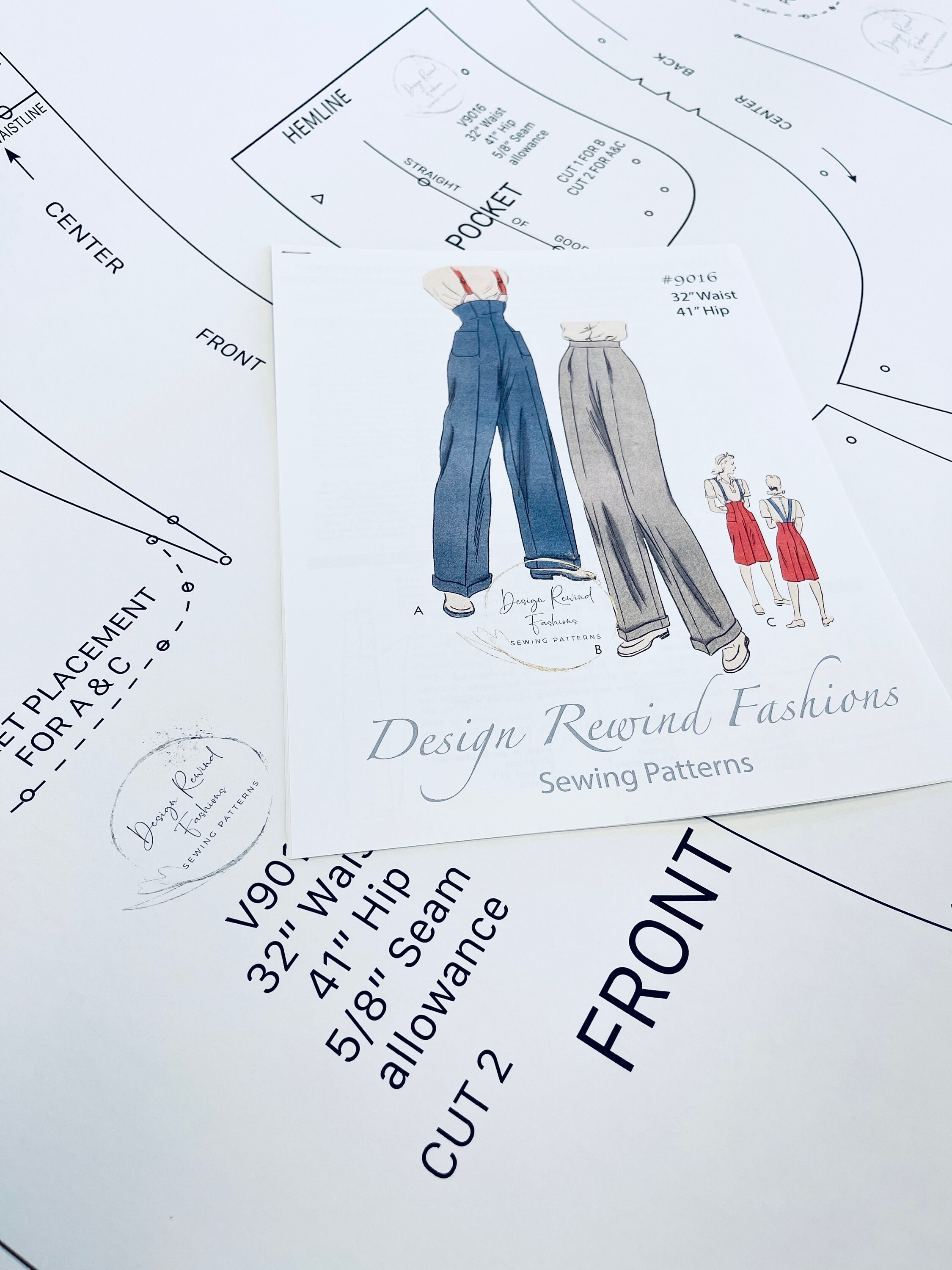 Instant Download PDF Vintage 1930s Button Front Blouse & Culotte Pants ...