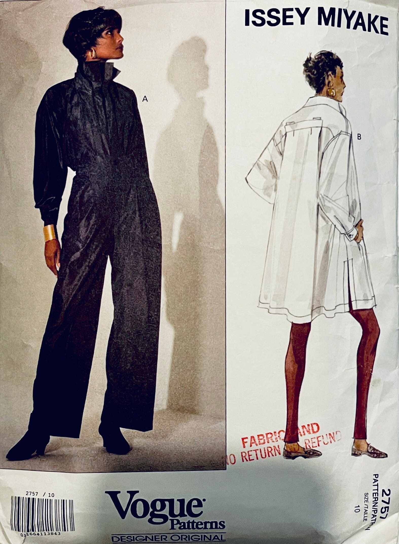 Issey Miyake Wide Leg Pants & Very Loose Fitting Top Pattern Vintage ...