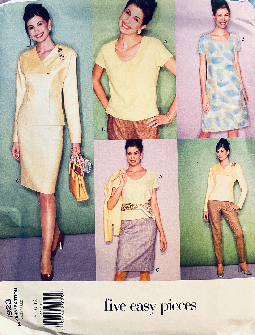 Vogue 1923 Jacket Pants Dress Top Skirt Wardrobe Sewing Pattern - Bust ...